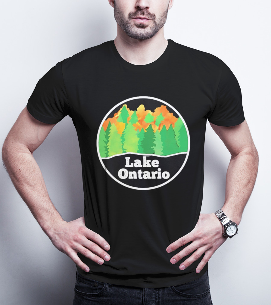 Lake Ontario Colorful Forest Landscape Nature Outdoors T-Shirt