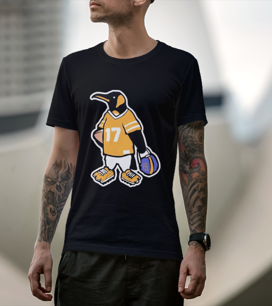 DNVR Number 17 Penguin In Denver Football Gear T-Shirt