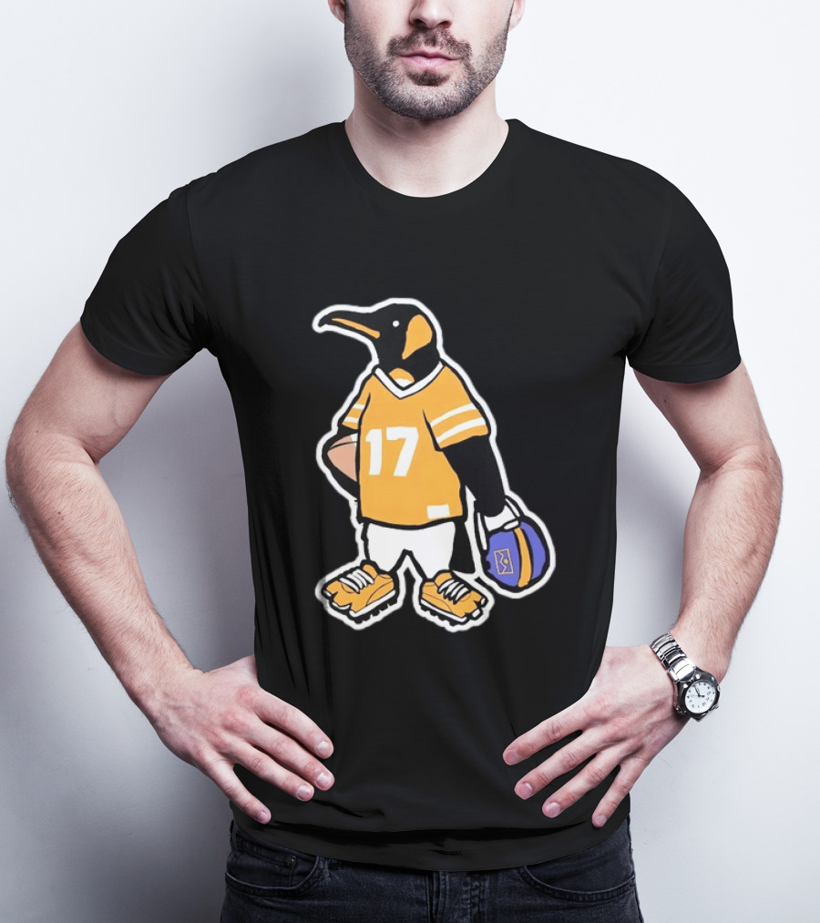 DNVR Number 17 Penguin In Denver Football Gear T-Shirt