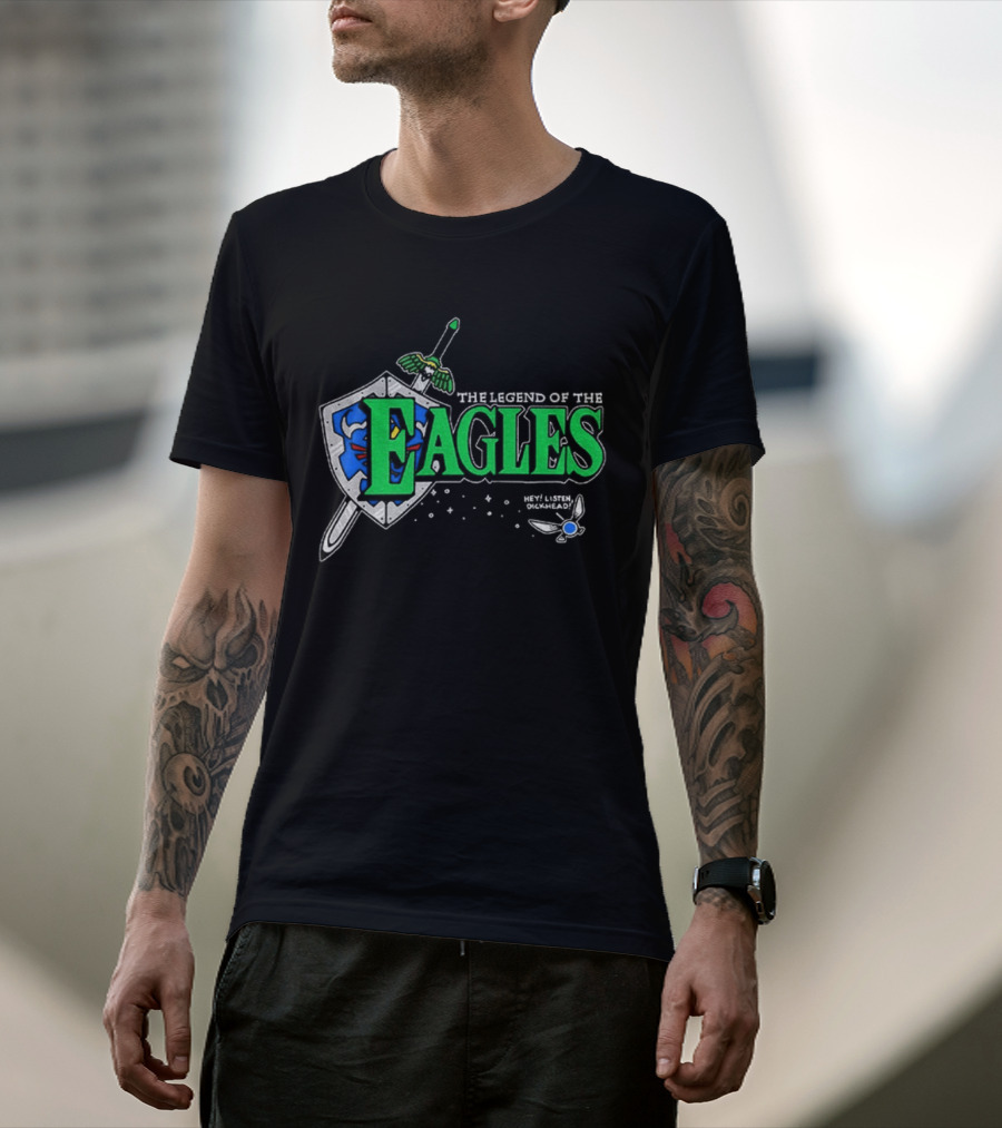 The Legend Of The Eagles Zelda Hey Listen Dickhead Shield Sword Navi T-Shirt