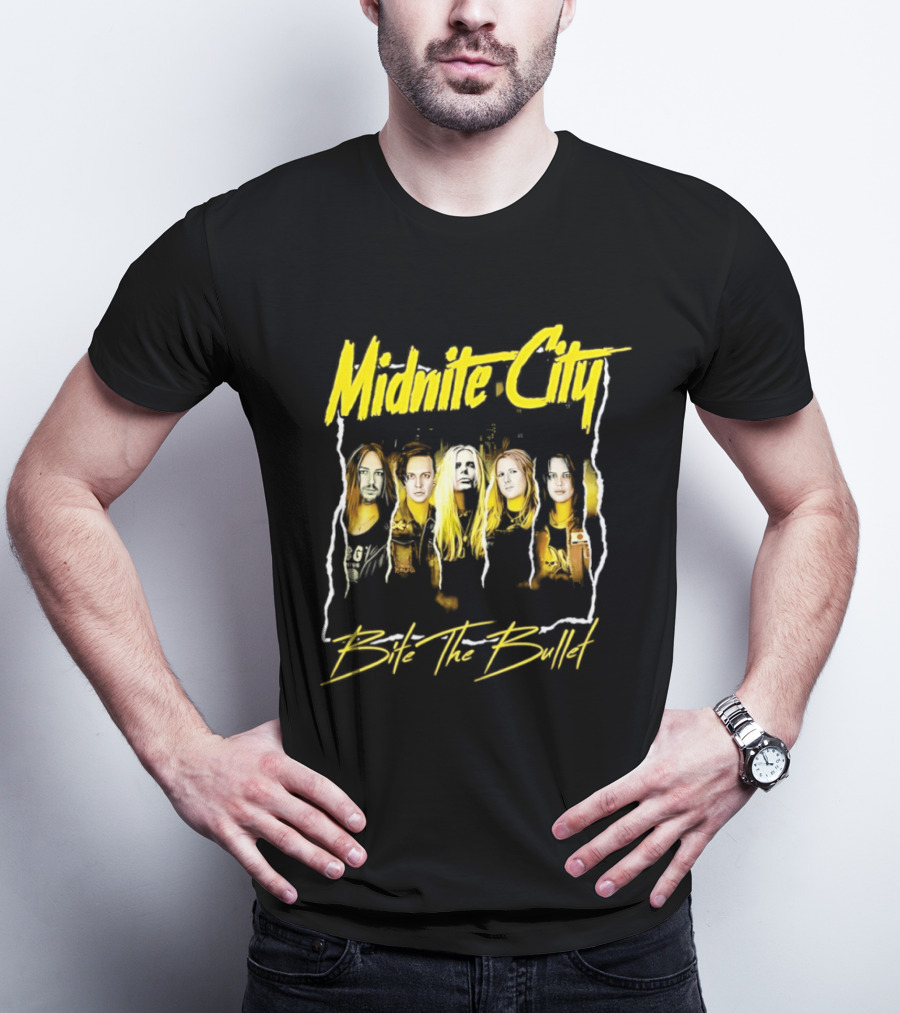 Midnite City Bite The Bullet Band Hard Rock Music T-Shirt