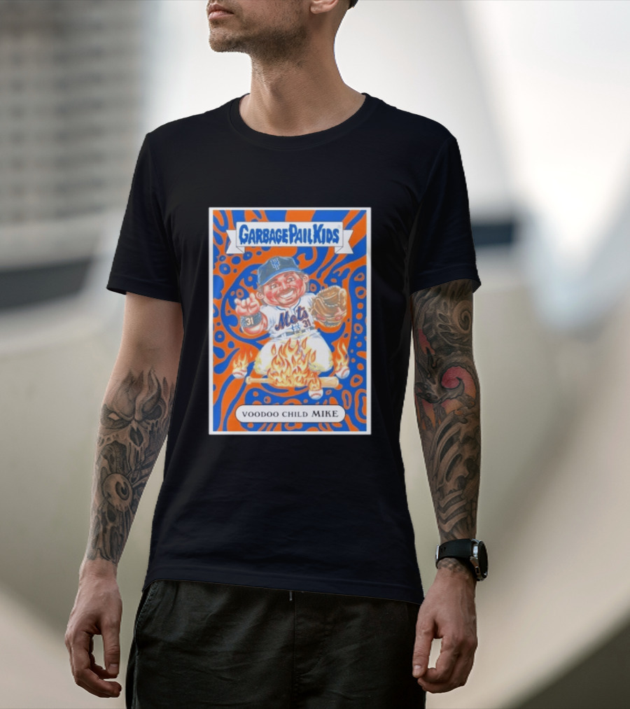 Garbage Pail Kids Mets Voodoo Child Mike Piazza Cards T-Shirt