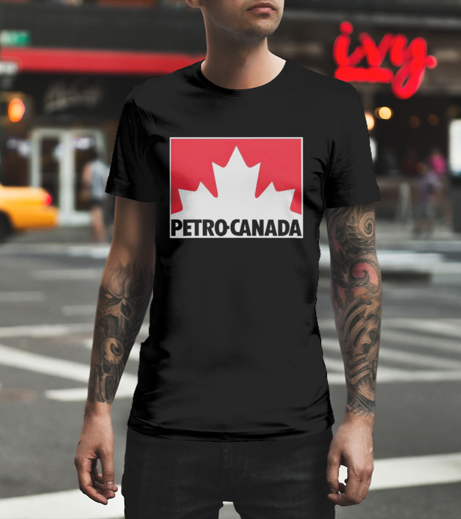 Petro Canada Canadian Gas Station Maple Leaf Branding T-Shirt