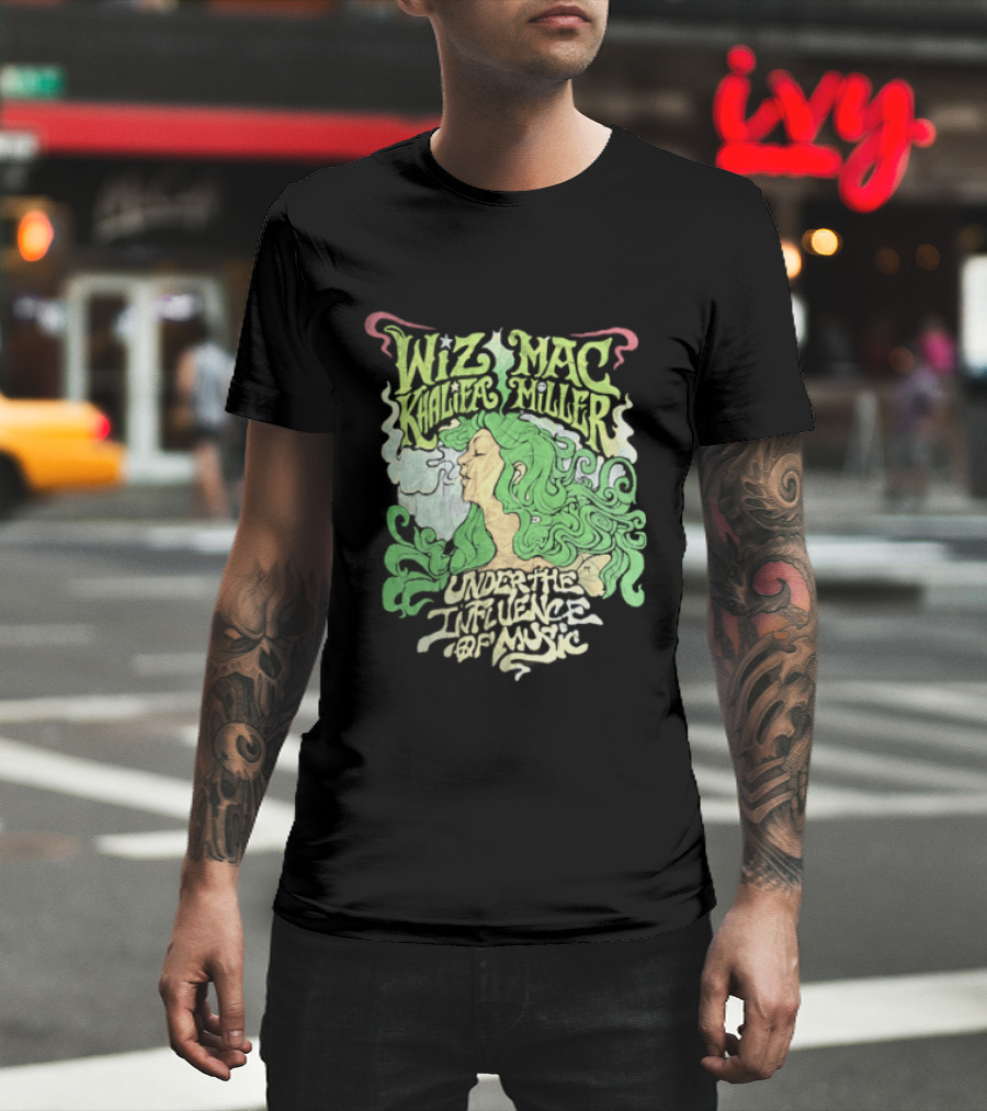 Wiz Khalifa Mac Miller Under The Influence Of Music Tour Colorful T-Shirt