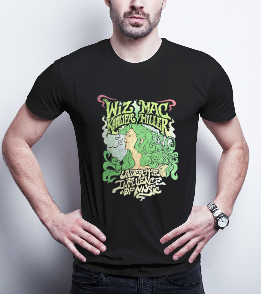 Wiz Khalifa Mac Miller Under The Influence Of Music Tour Colorful T-Shirt