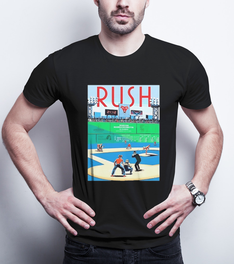 Rush 2112 Fifty Something Tour Boston Massachusetts TD Garden September 5 2024 Stadium Baseball T-Shirt