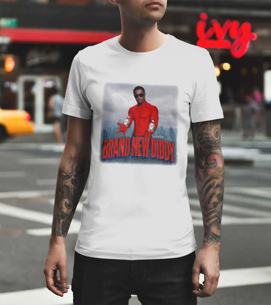 Brand New Diddy Red Outfit With Baby Oil Sean Combs City T-Shirt
