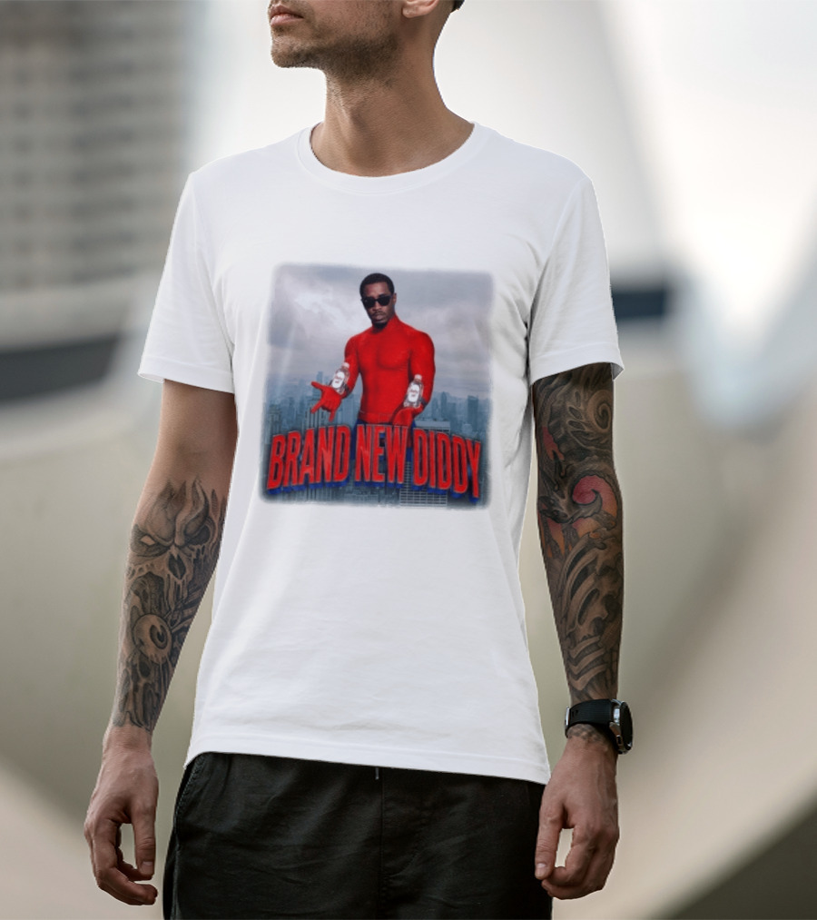 Brand New Diddy Red Outfit With Baby Oil Sean Combs City T-Shirt