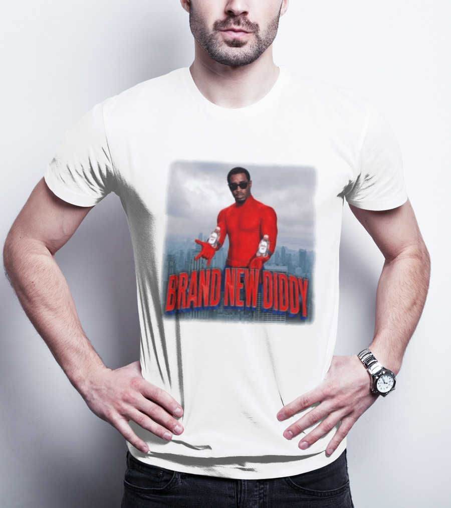 Brand New Diddy Red Outfit With Baby Oil Sean Combs City T-Shirt