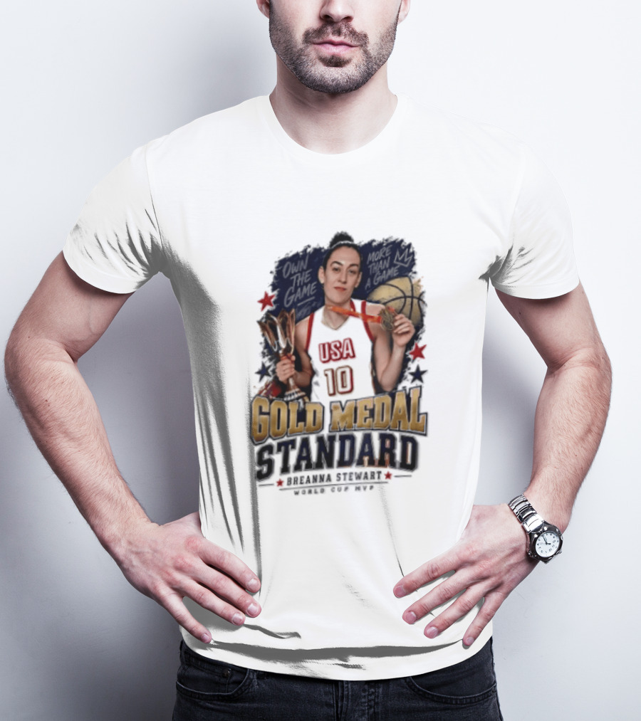 USA 10 Gold Medal Standard Breanna Stewart Basketball T-Shirt