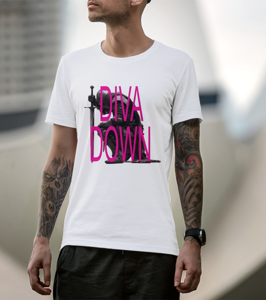 Diva Down Knight Sword Warrior Armor T-Shirt