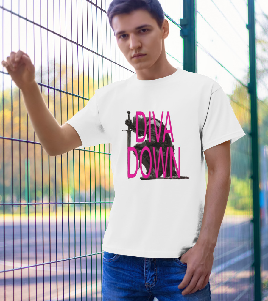 Diva Down Knight Sword Warrior Armor T-Shirt