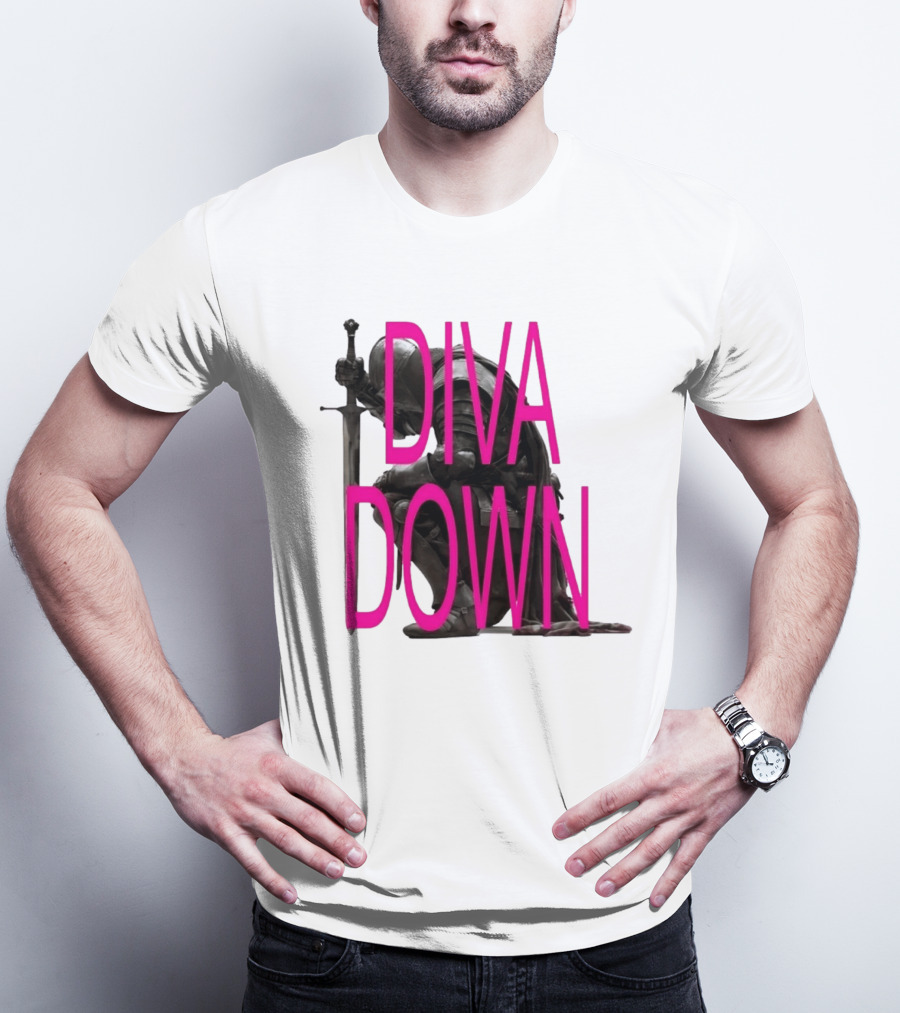 Diva Down Knight Sword Warrior Armor T-Shirt