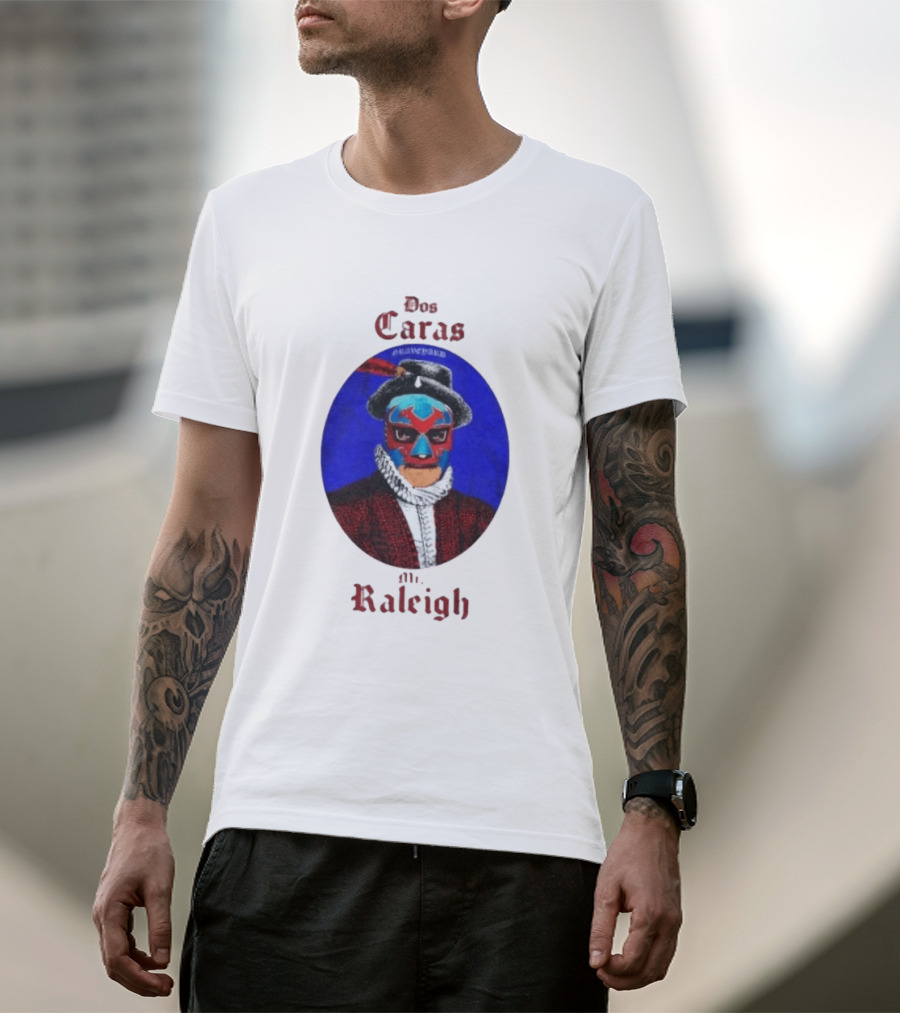Dos Caras Mr Raleigh Graveyard Lucha Libre Mask T-Shirt