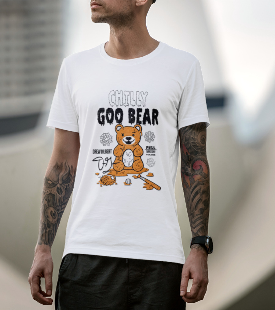 Drew Gilbert New York Mets Chilly Goo Bear Foul Territory MLB Players T-Shirt