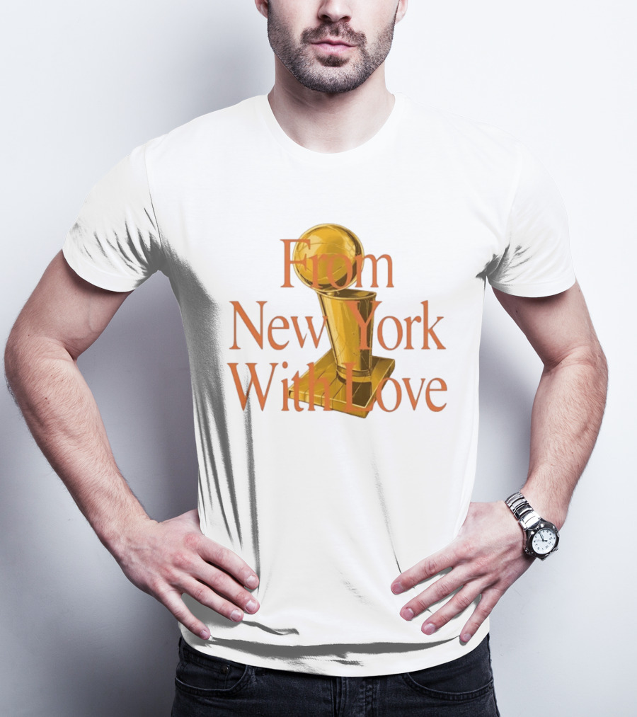 From New York With Love Bricks And Wood Basketball Trophy T-Shirt