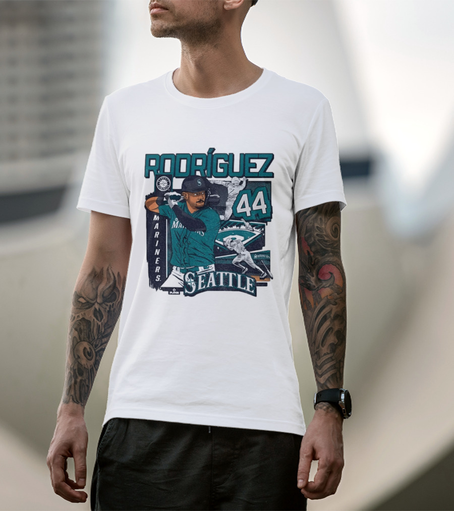 Rodríguez 44 Seattle Mariners Baseball Player T-Shirt
