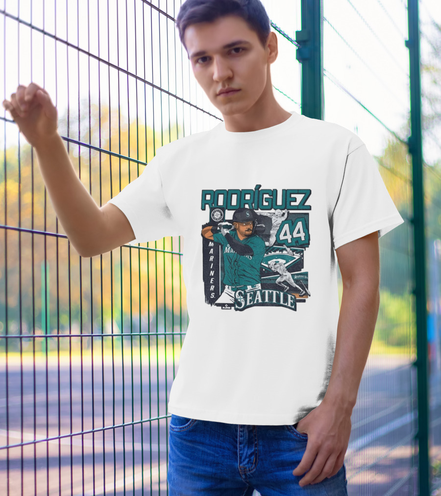 Rodríguez 44 Seattle Mariners Baseball Player T-Shirt