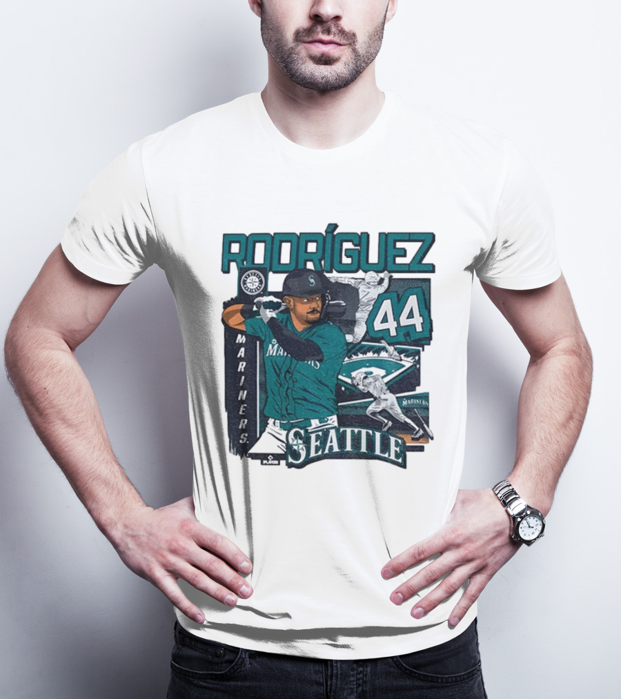 Rodríguez 44 Seattle Mariners Baseball Player T-Shirt