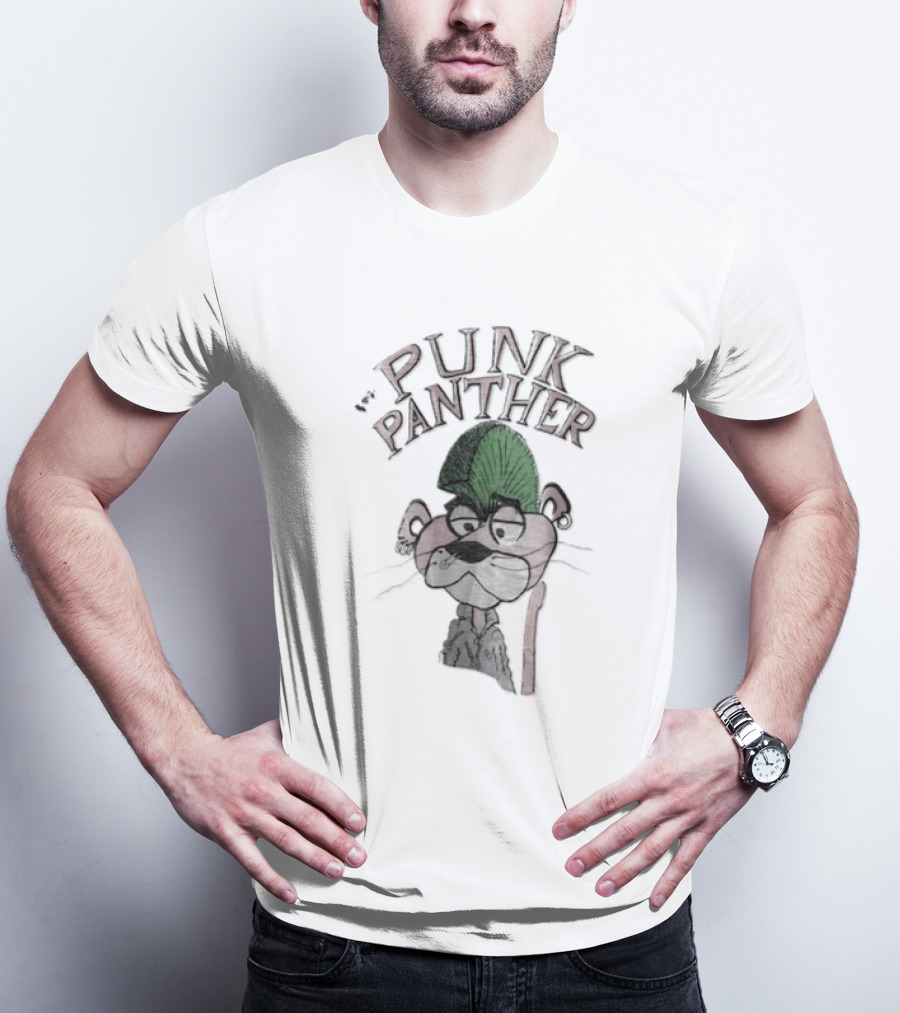 Punk Panther Green Mohawk Pink Panther T-Shirt
