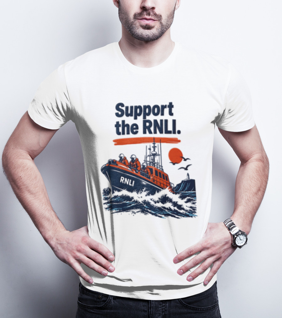 Support The RNLI Lifeboat Crew Royal National Lifeboat Institution T-Shirt