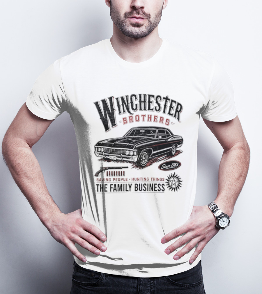 Winchester Brothers Saving People Hunting Things The Family Business T-Shirt