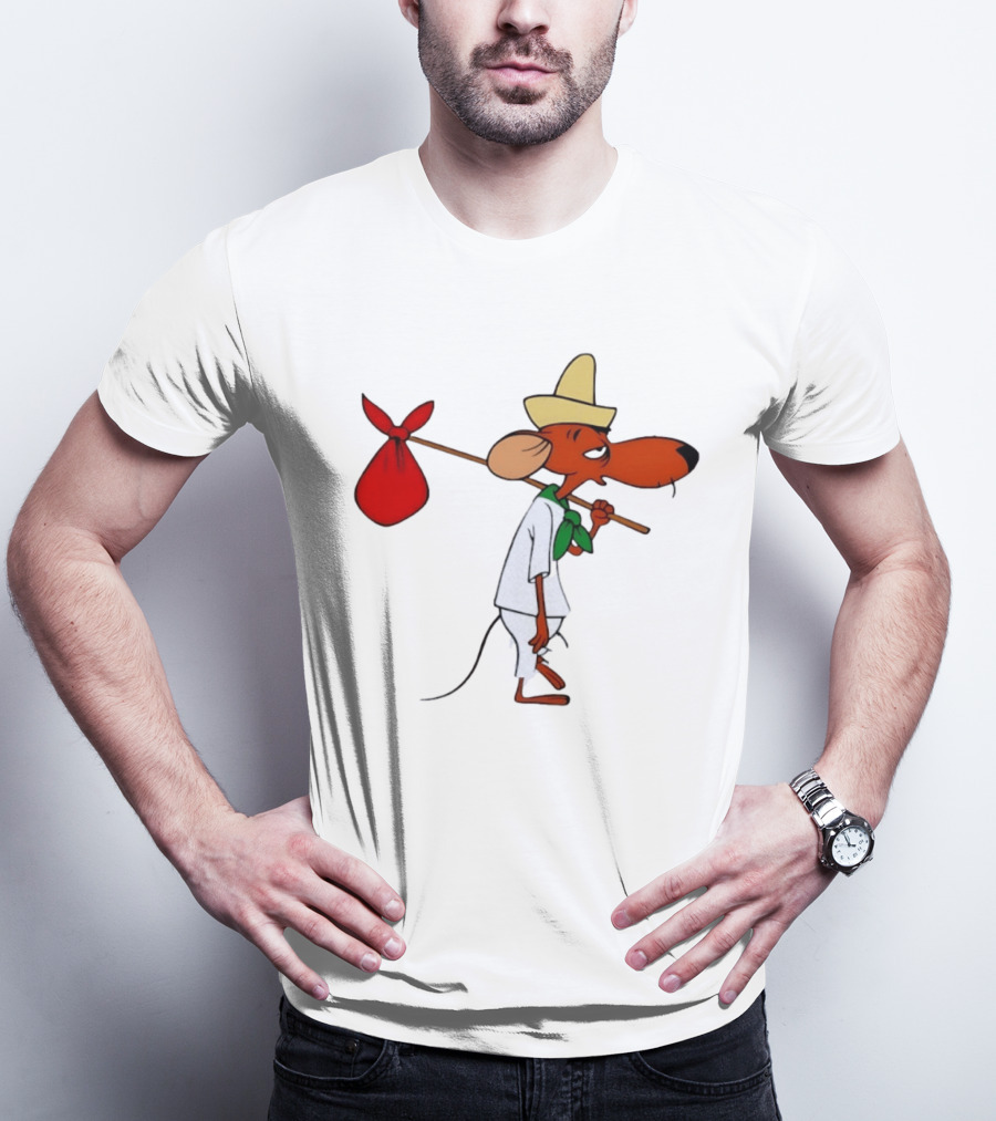 Speedy Gonzales Iconic Cartoon Character With Bindlestick T-Shirt