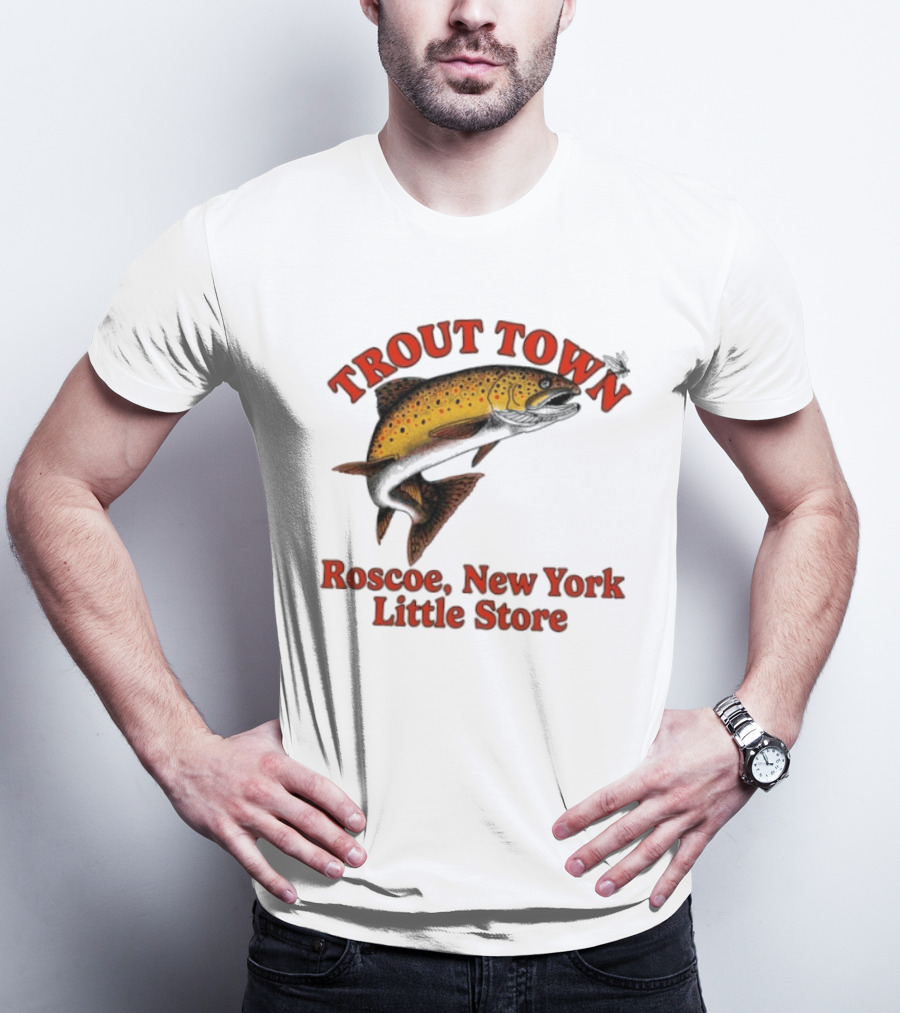 Trout Town Roscoe New York Little Store Fish T-Shirt