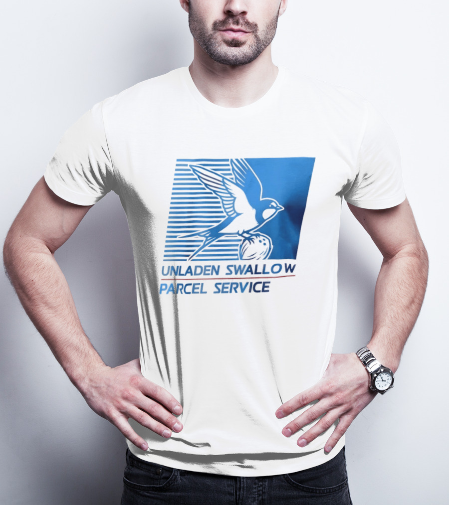 Unladen Swallow Parcel Service Monty Python T-Shirt