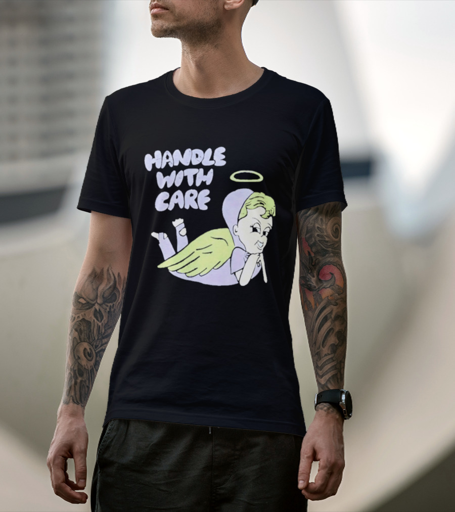 Handle With Care Angel Pastel Halo Wings T-Shirt
