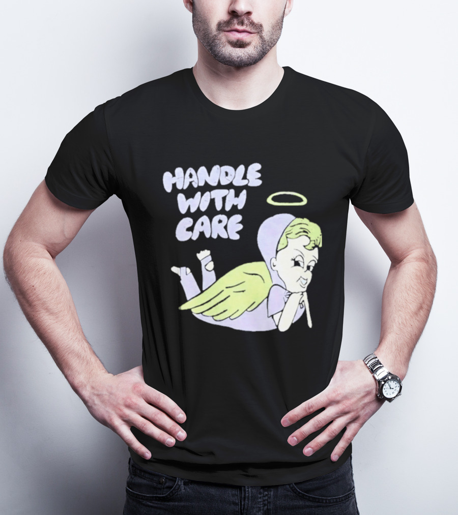 Handle With Care Angel Pastel Halo Wings T-Shirt