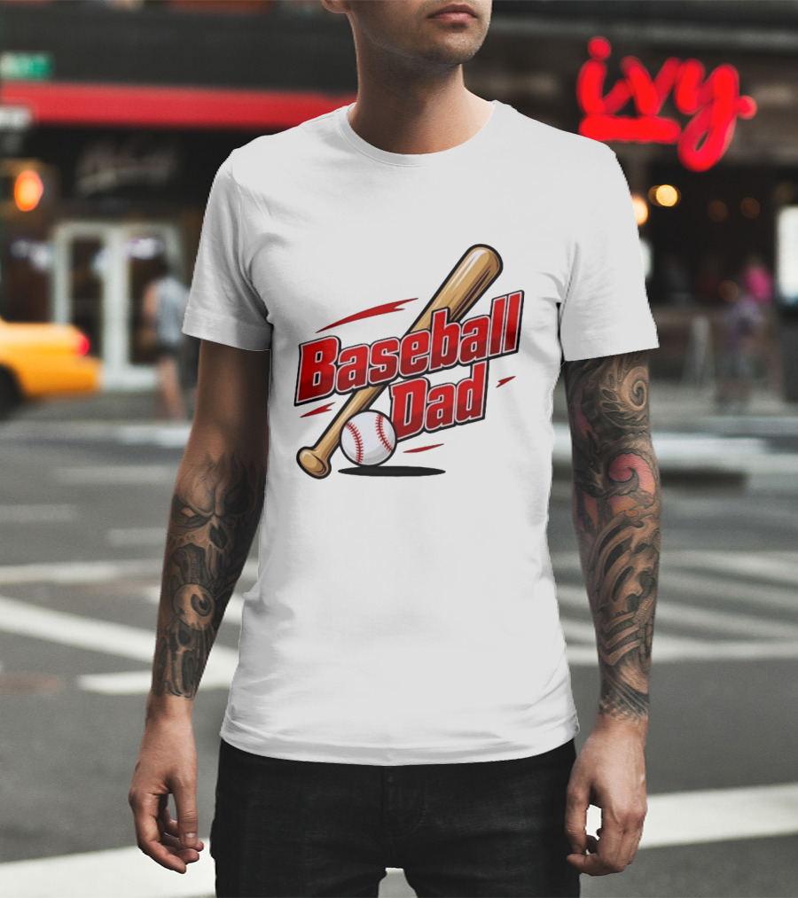 Baseball Dad Bat And Ball Sports T-Shirt