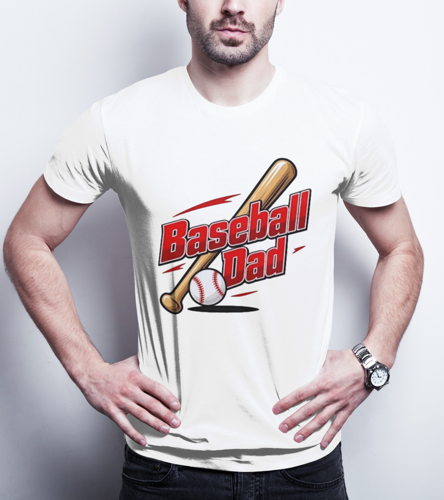 Baseball Dad Bat And Ball Sports T-Shirt
