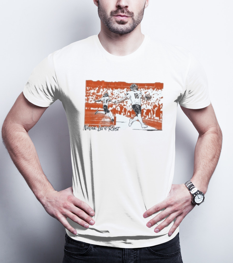 Caleb Williams Luther Burden III Never Let It Rest Chicago Bears Football T-Shirt