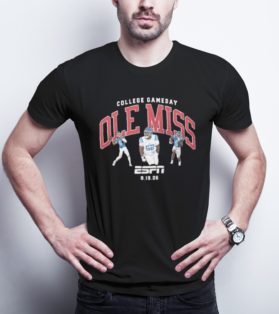 College Gameday Ole Miss Rebels ESPN 9.19.26 T-Shirt