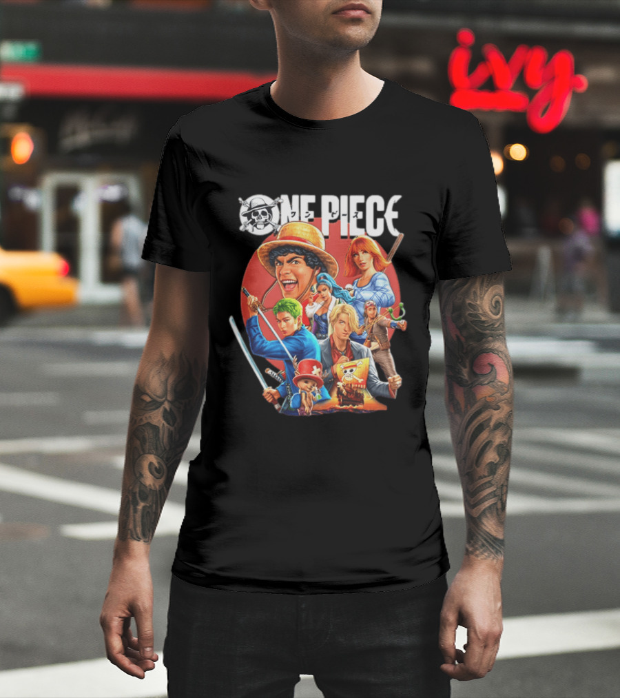 One Piece Anime 2026 Characters With Straw Hat Pirates Crew T-Shirt