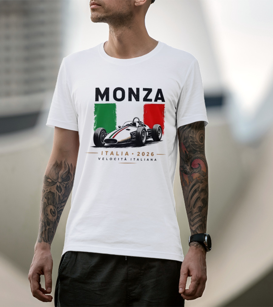 Monza Italia 2026 Velocita Italiana Formula 1 Racing Italian Flag T-Shirt