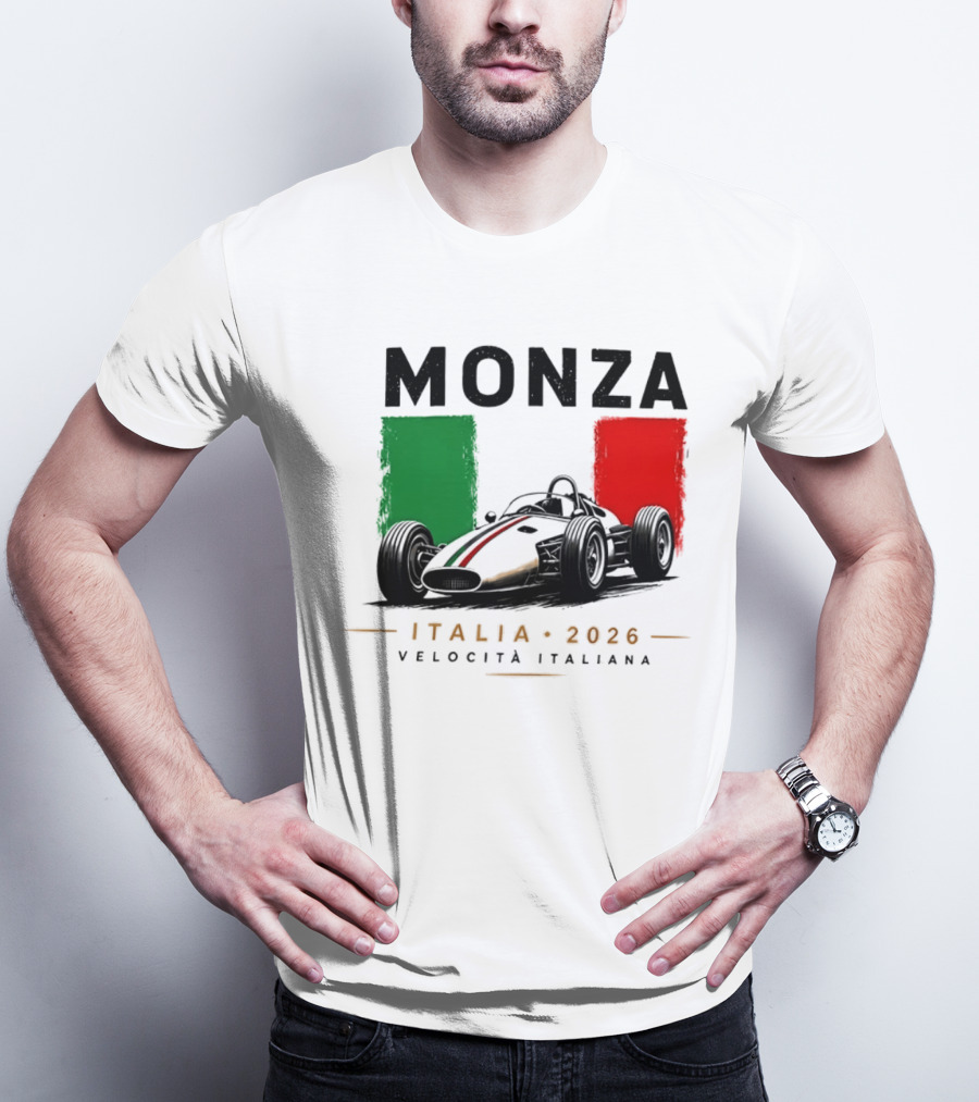 Monza Italia 2026 Velocita Italiana Formula 1 Racing Italian Flag T-Shirt