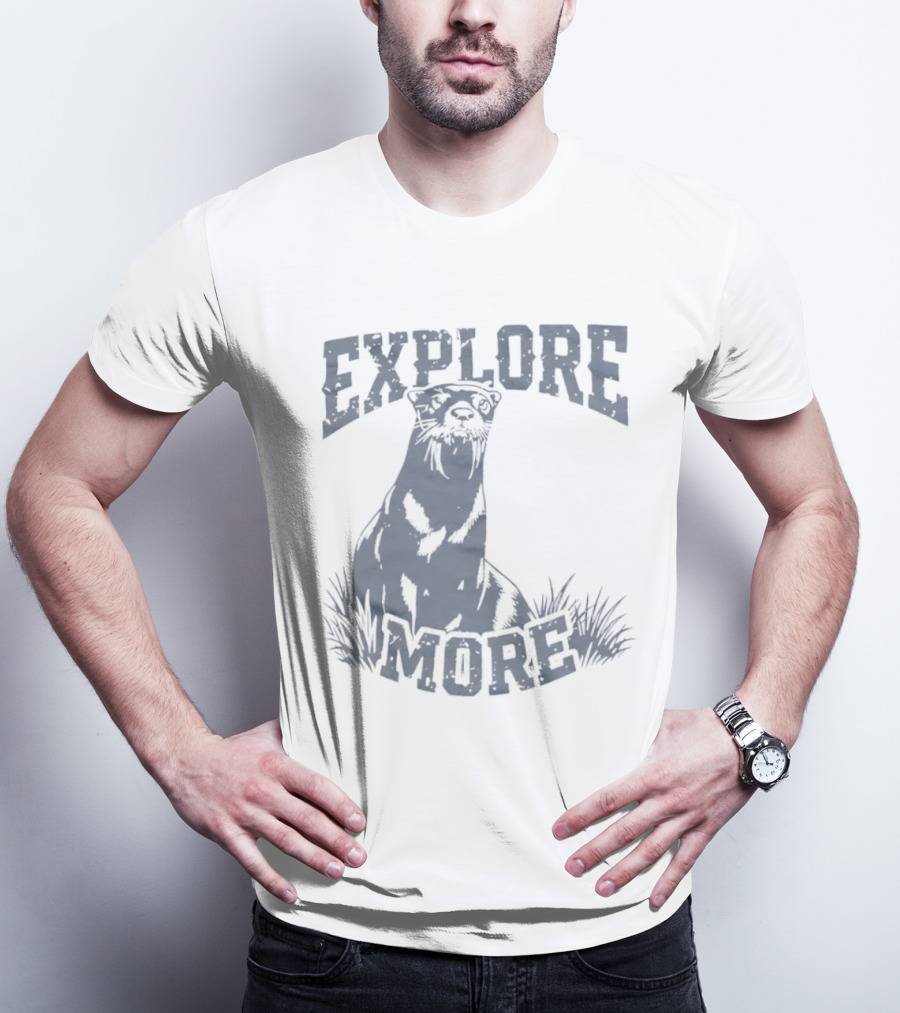 Explore More Otter Wildlife Adventure Nature Journey T-Shirt