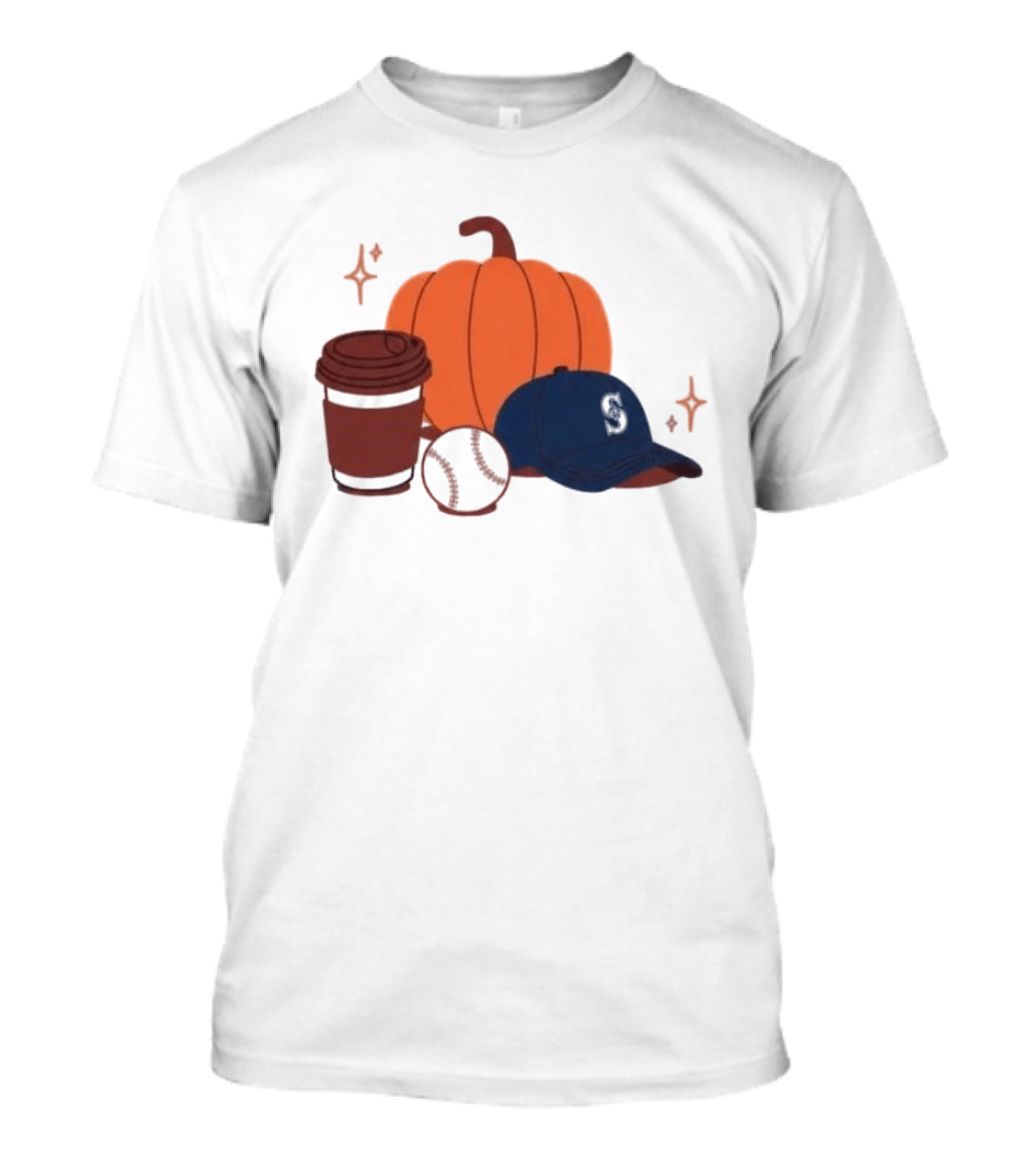 Seattle Mariners Pumpkinpalooza 2026 Coffee Baseball Cap Pumpkin T-Shirt