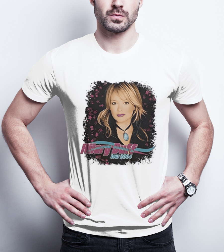 Hilary Duff Tour 2004 Y2K Pop Star Music Fashion T-Shirt