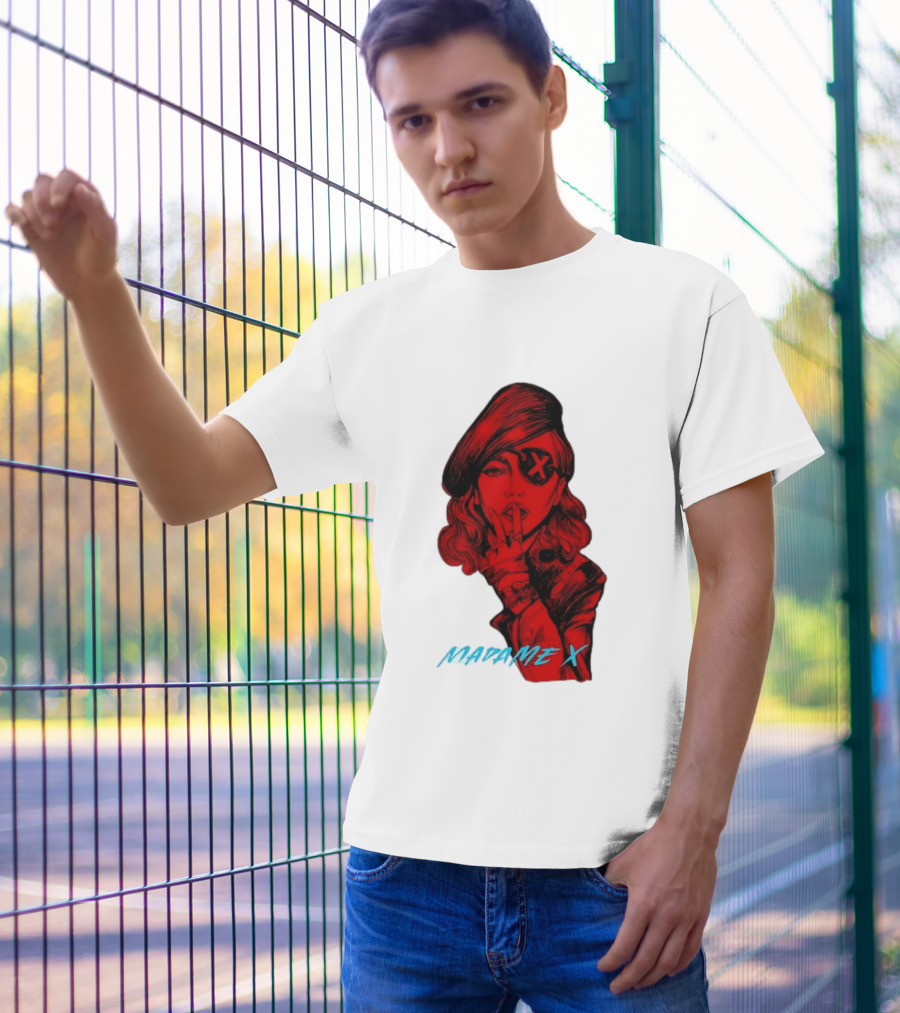 Madonna Madame X Beret Eye Patch Pop Music T-Shirt