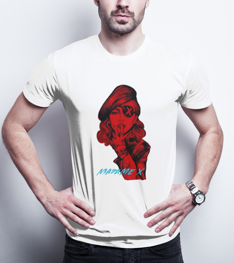 Madonna Madame X Beret Eye Patch Pop Music T-Shirt