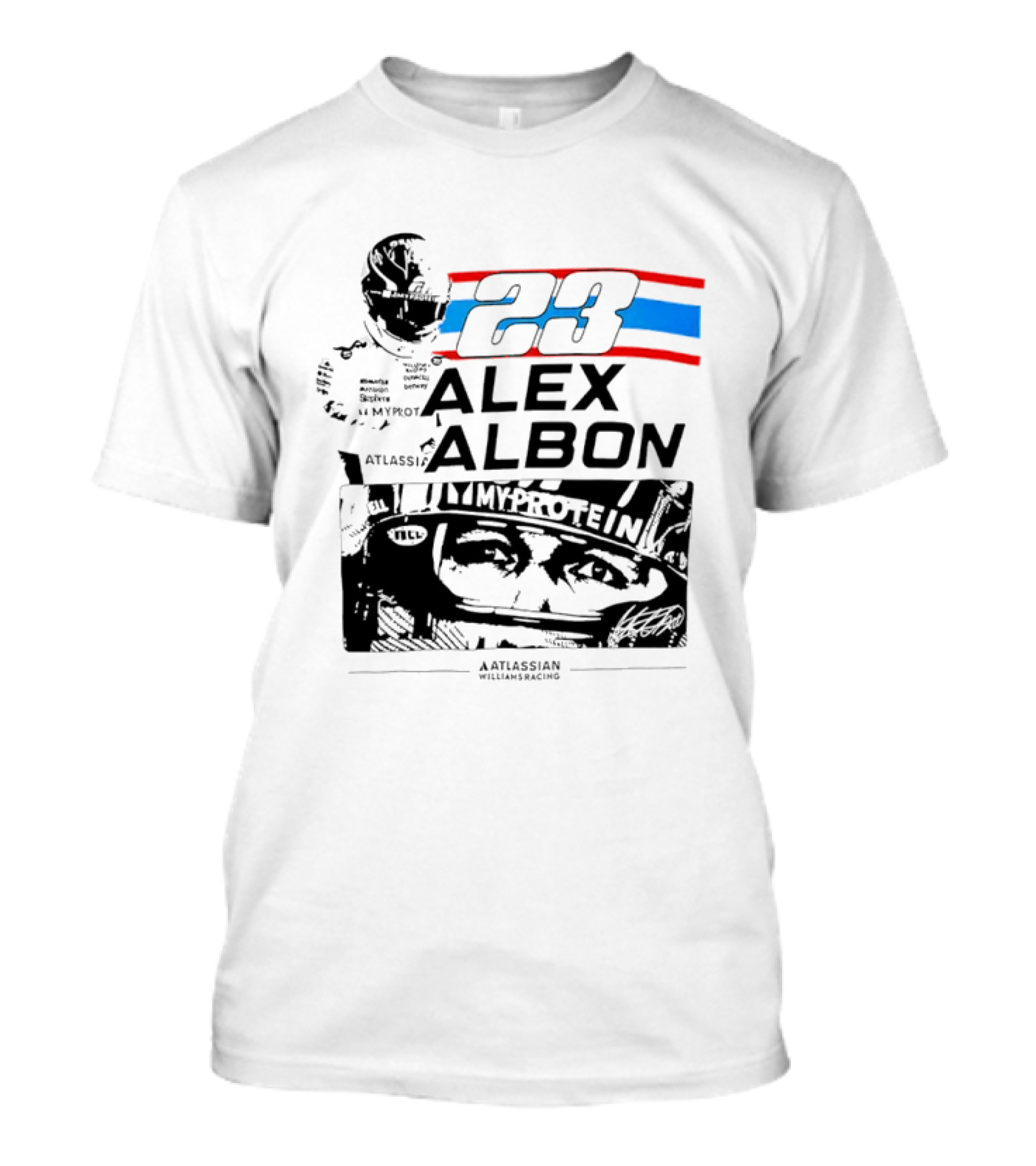 Alex Albon 23 Williams Racing Atlassian Myprotein T-Shirt
