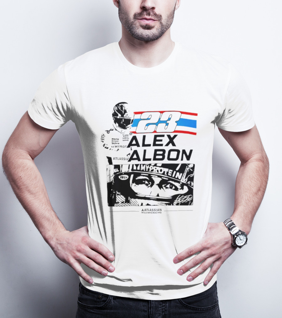 Alex Albon 23 Williams Racing Atlassian Myprotein T-Shirt