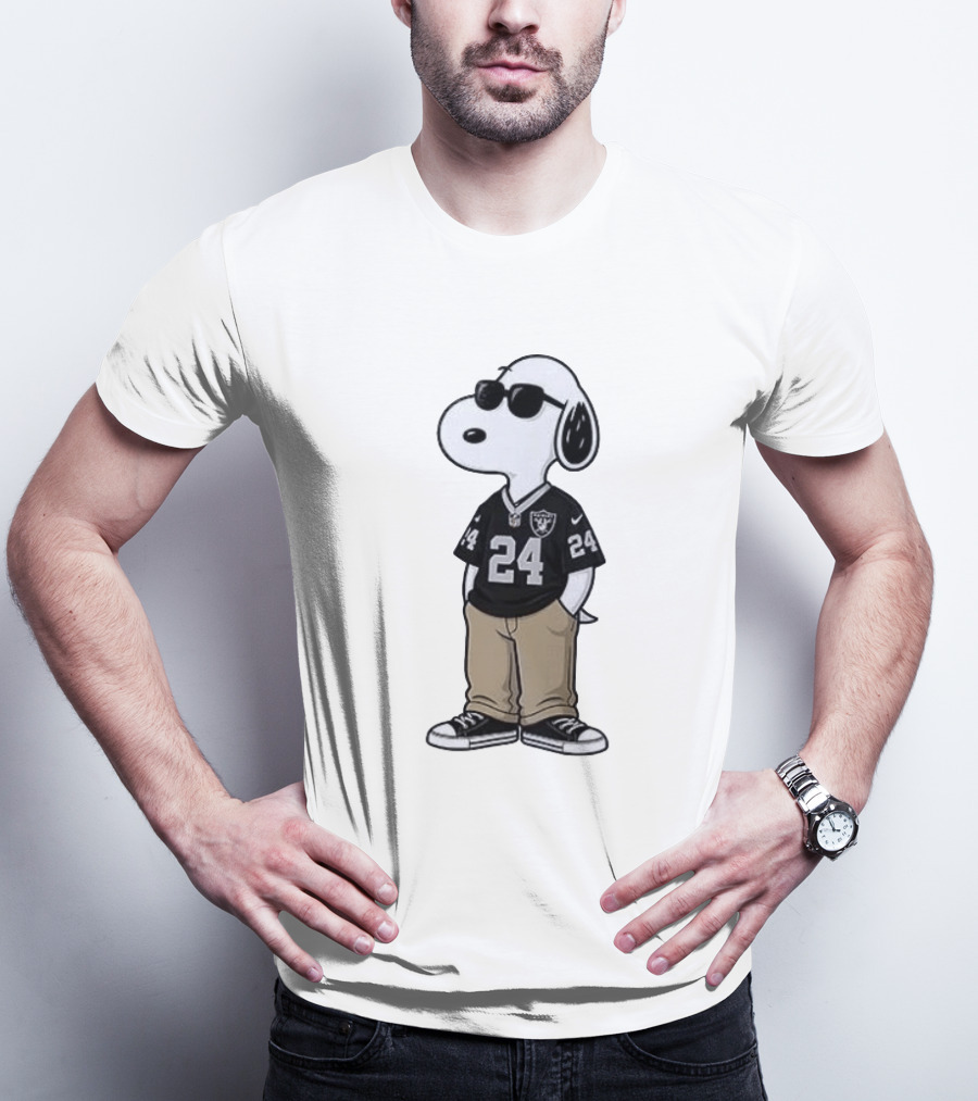 Las Vegas Raiders Peanuts Snoopy 24 Jersey Season Opener T-Shirt