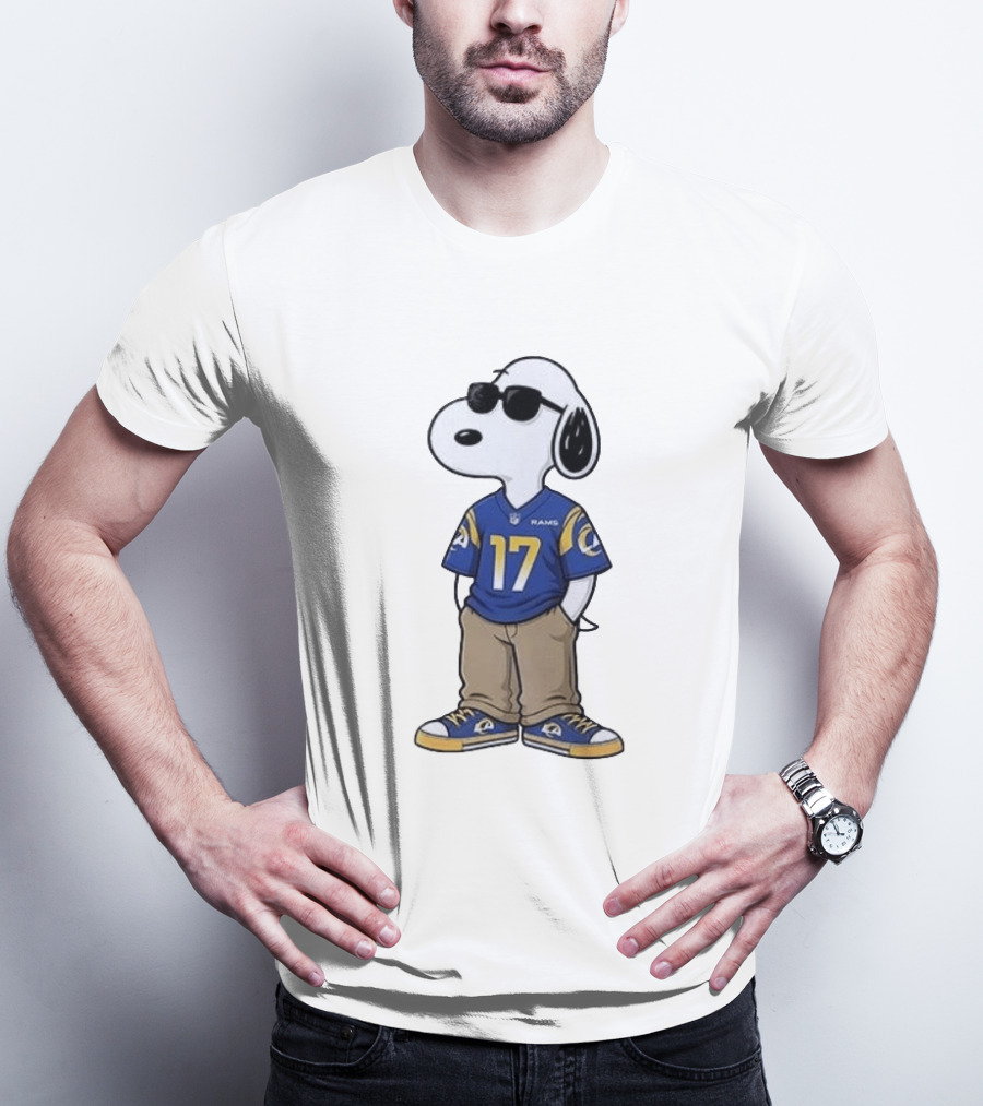 Los Angeles Rams Peanuts Snoopy Cool Style Collaboration Start Of The Season T-Shirt