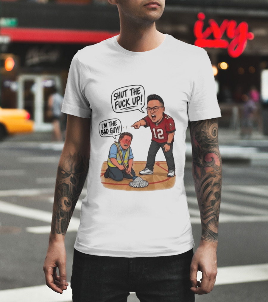Rico Bosco Shut The Fuck Up I'm The Bad Guy 12 Red Jersey T-Shirt