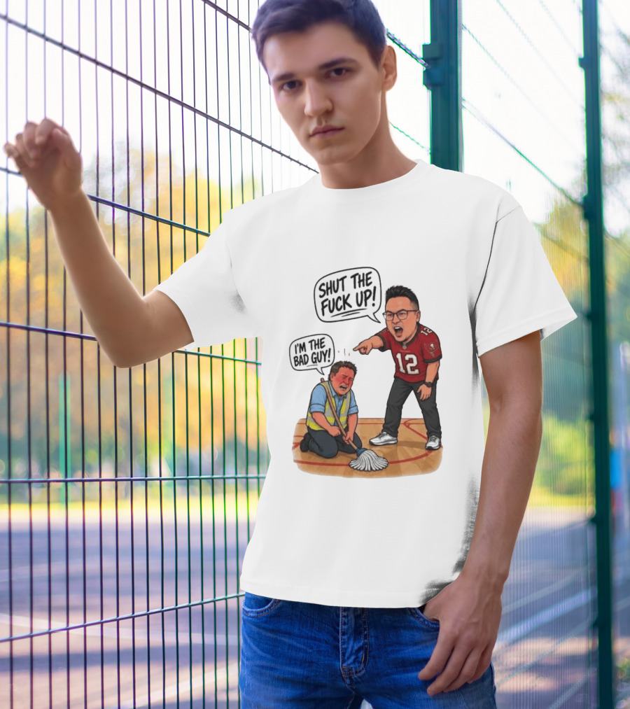 Rico Bosco Shut The Fuck Up I'm The Bad Guy 12 Red Jersey T-Shirt