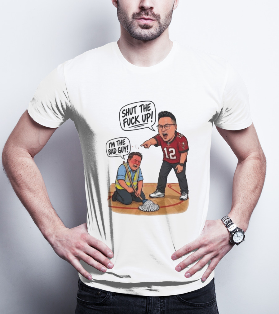 Rico Bosco Shut The Fuck Up I'm The Bad Guy 12 Red Jersey T-Shirt